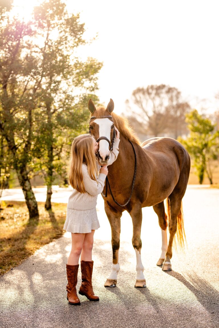 Olivia and Pumpkin - Equestrian Family Photo